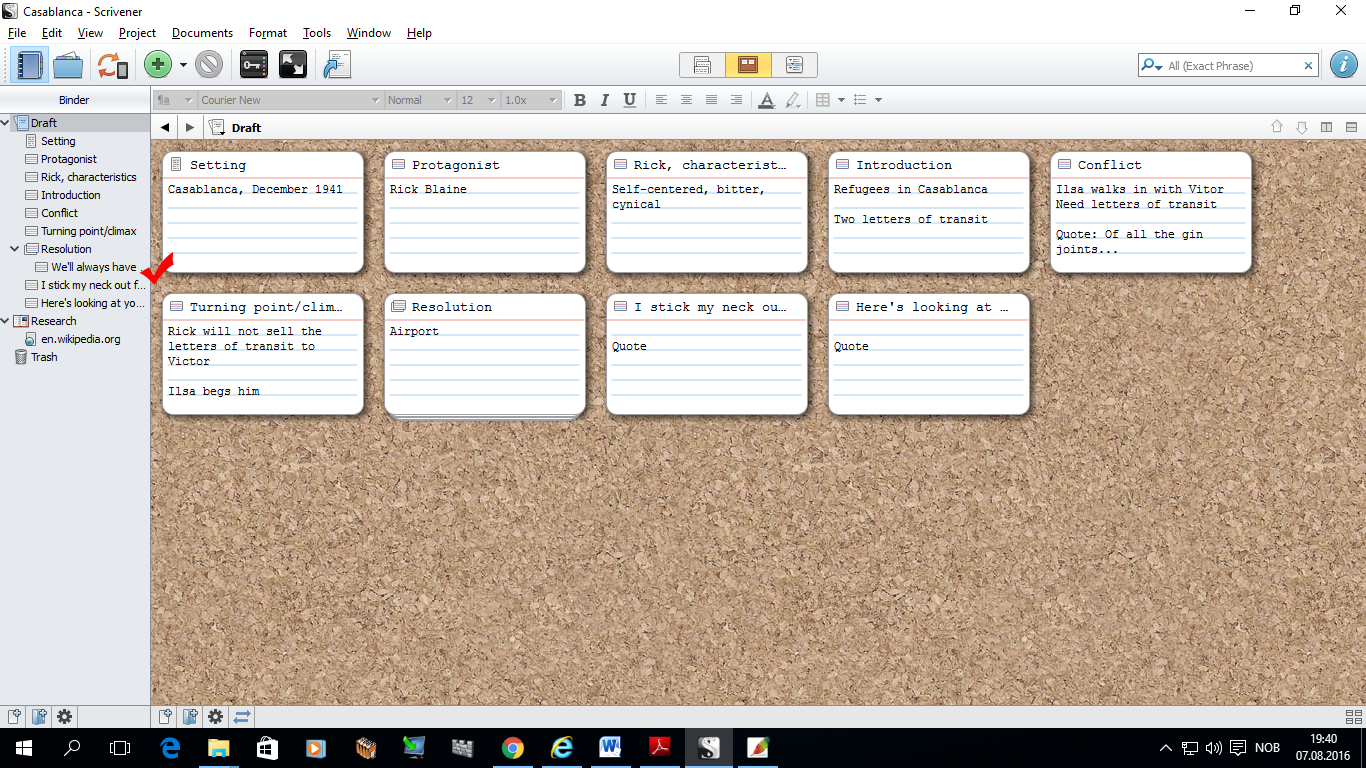 How to use Scrivener as an outline tool – Z for short.